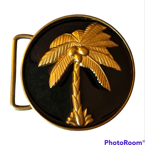 Hand Crafted | Accessories | Gorgeous Palm Tree Belt Buckle Preppy Belt ...